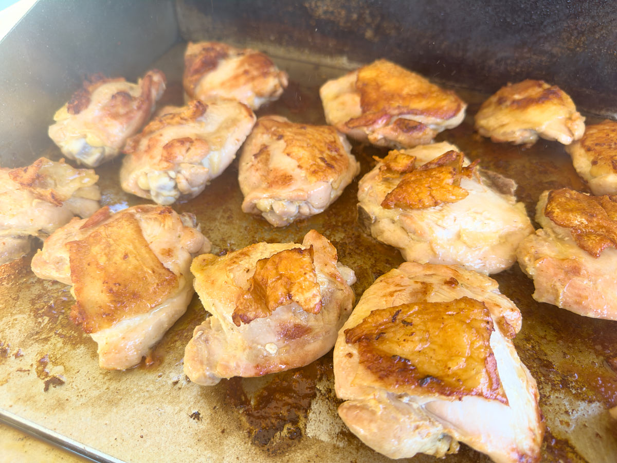 Grilled Bone-In Crispy Chicken Thighs on a Bull Grill - Grilling ...