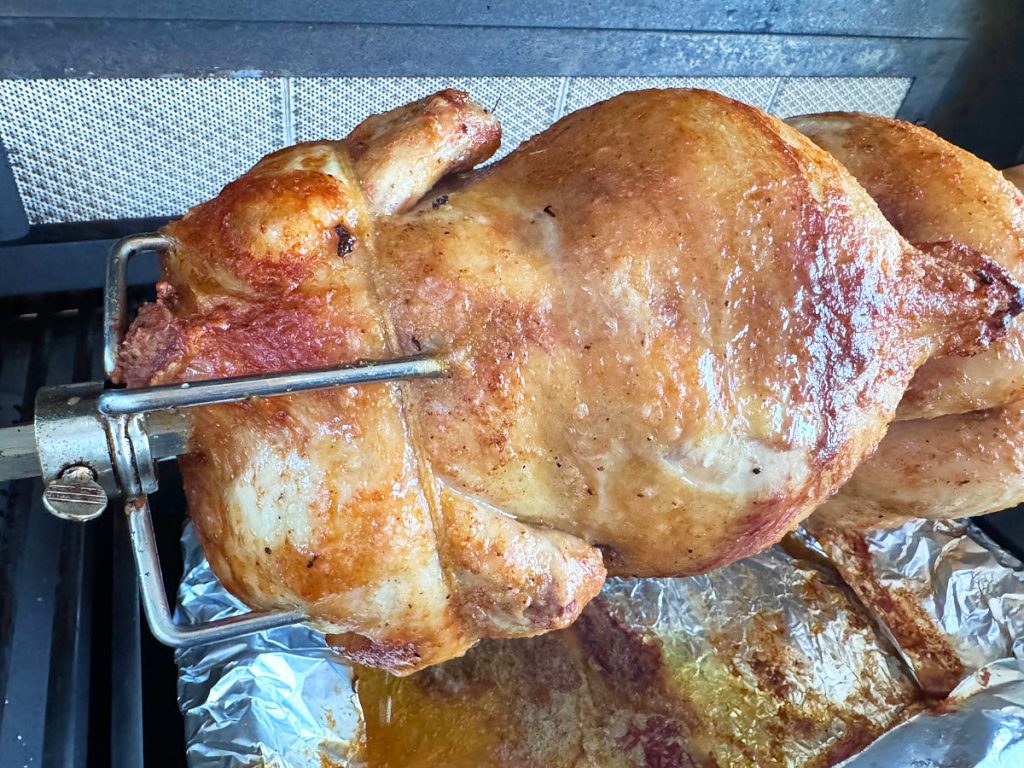 Rotisserie Chicken with Homemade Garlic Parmesan Rub on Your Bull Angus ...